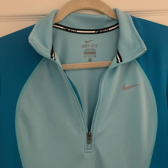 Nike | Tops | Nike Turquoise Drifit Quarter Zip | Poshmark